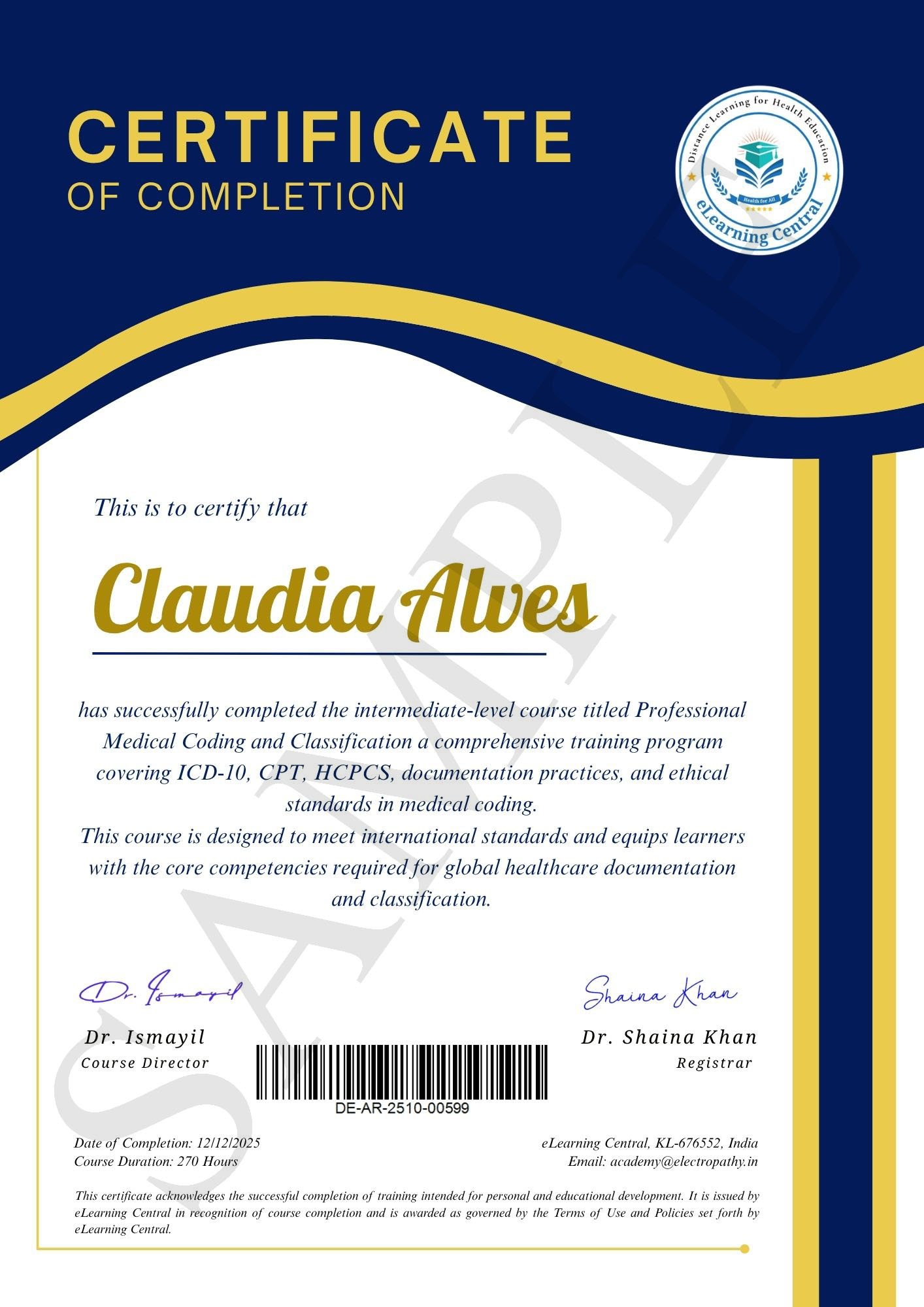 Professional Medical Coding and Classification – eLearning Central
